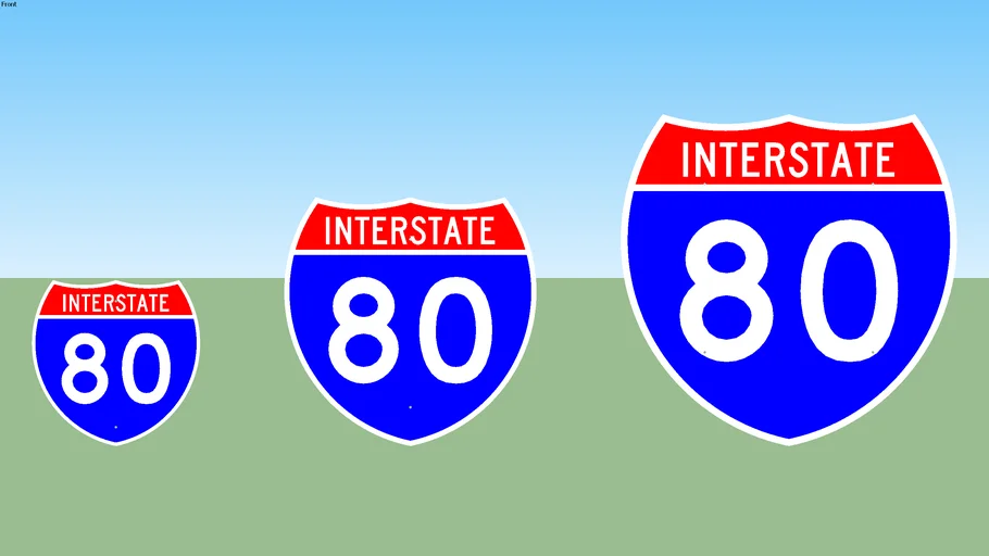 Interstate 80 Sign | 3D Warehouse
