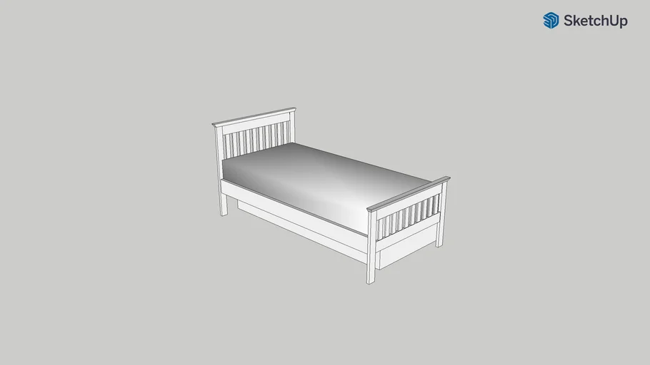 Single Bed - White - Aspace | 3D Warehouse