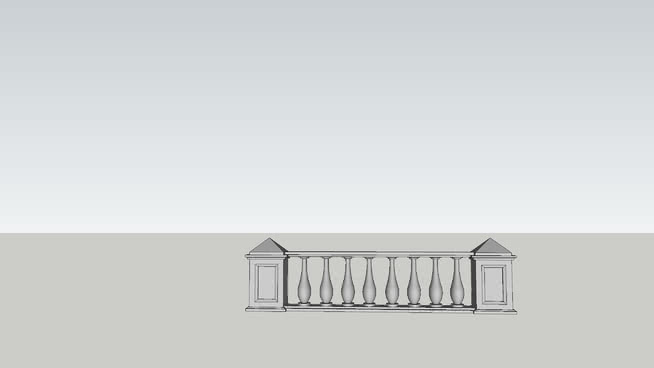 Classic Balcon Railing | 3D Warehouse