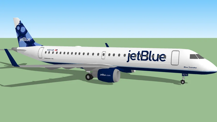 Jetblue E190 Bubbles | 3D Warehouse