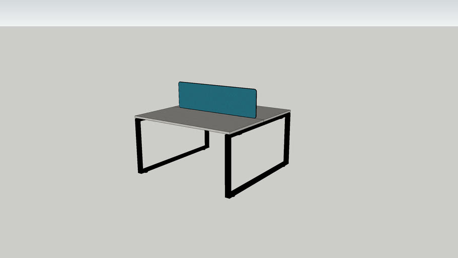 VISTA-H BENCH TYPE WORKSTATION (CLUSTER OF 2) | 3D Warehouse