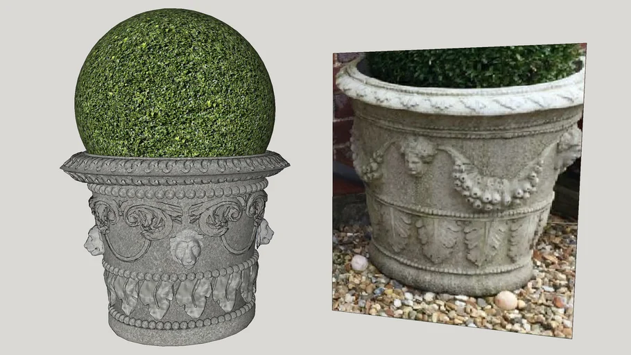 Stone Planter-Urn | 3D Warehouse