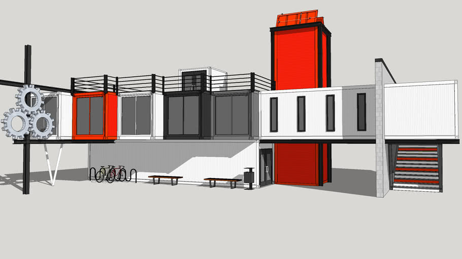 Shipping Container Building | 3D Warehouse