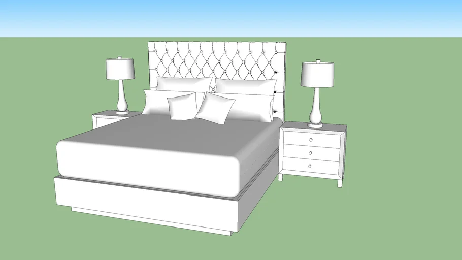 GRG CAMA CAPITONEADA | 3D Warehouse