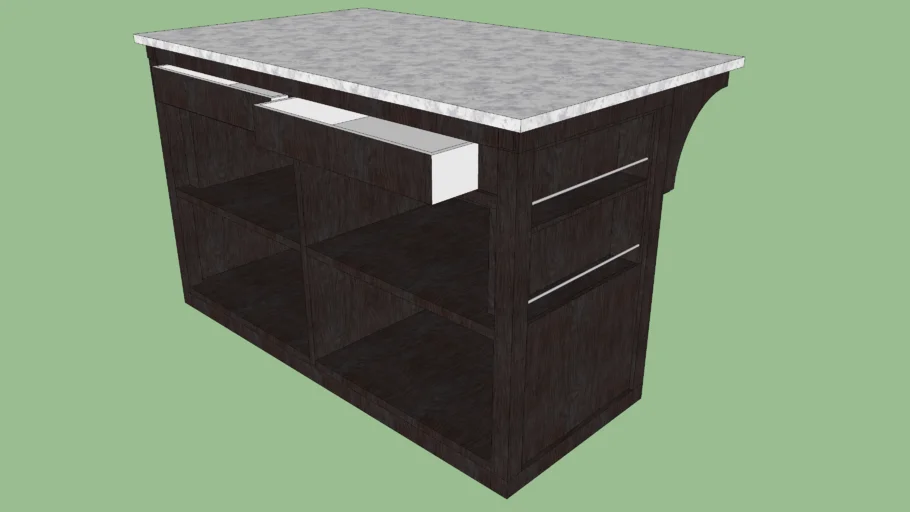 Kitchen Island Table H3' x W3' x L5' | 3D Warehouse