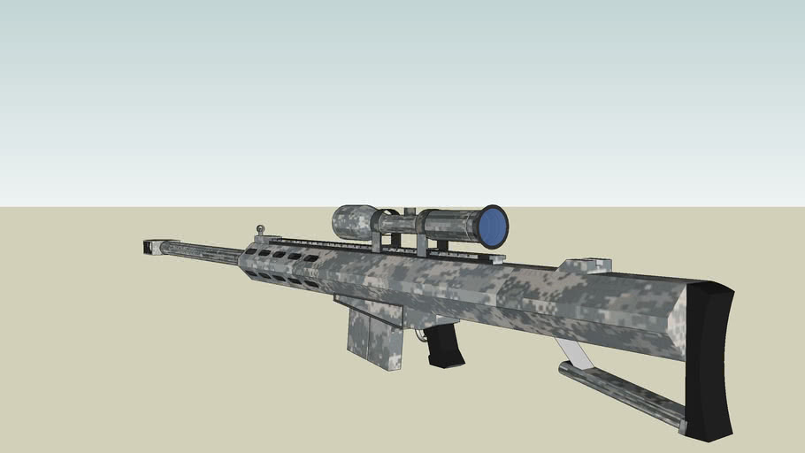 Digital camo Barret 50 cal | 3D Warehouse