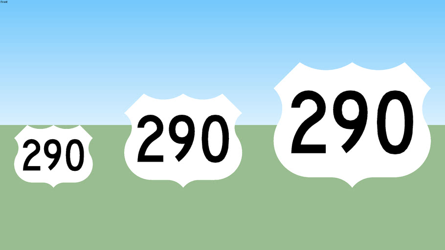 U.S. 290 Sign | 3D Warehouse