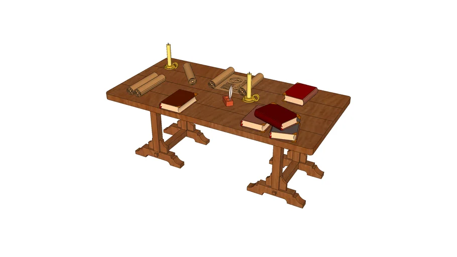 Medieval study table | 3D Warehouse