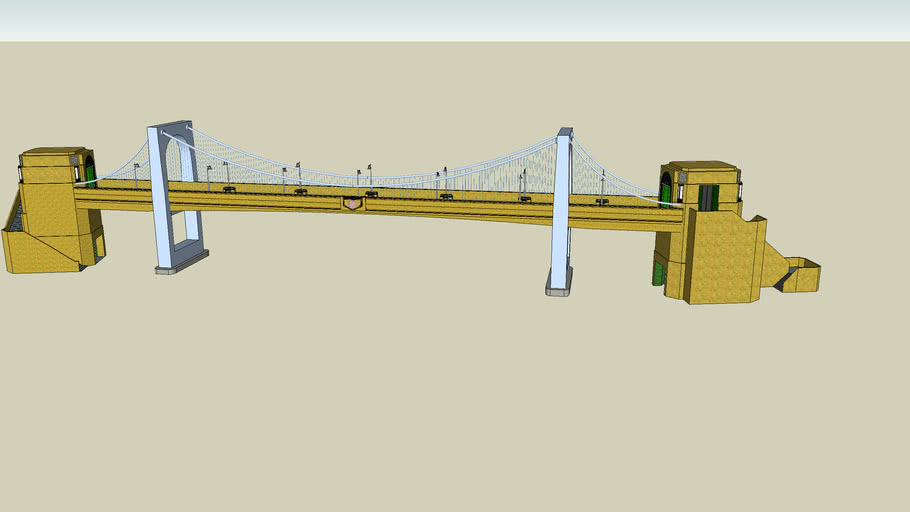 Pedestrian Suspension Bridge | 3D Warehouse