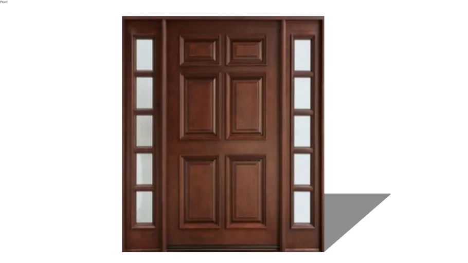 DOUBLE DOOR+MODERN+WOODEN+MAIN ENTRANCE+TRADITIONAL | 3D Warehouse