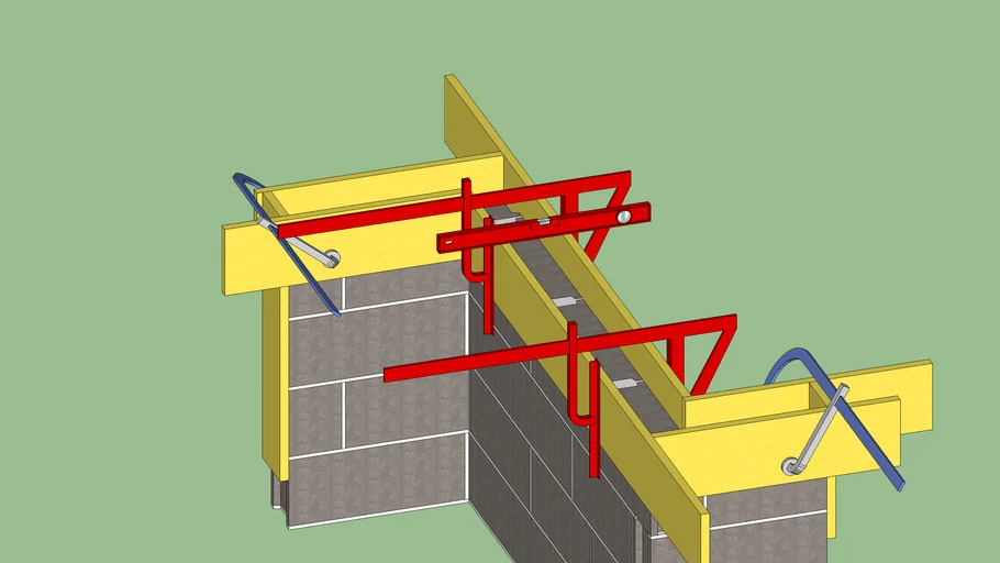 mur + 2 retours+coff.skp | 3D Warehouse