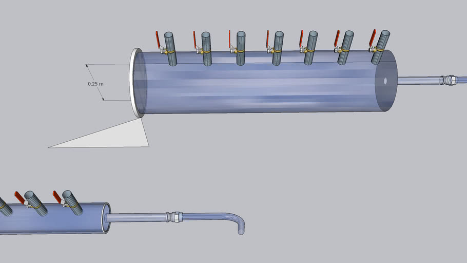 water header 4 inch | 3D Warehouse