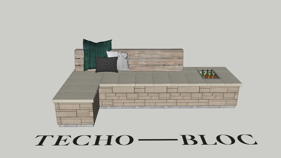 Techo-Bloc - Iconic Bench B | 3D Warehouse