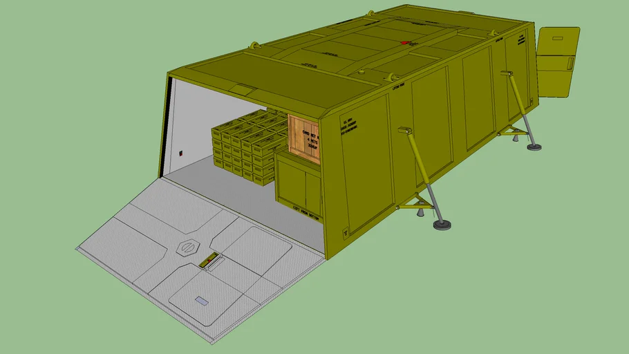 Airdrop pod in Military configuration | 3D Warehouse