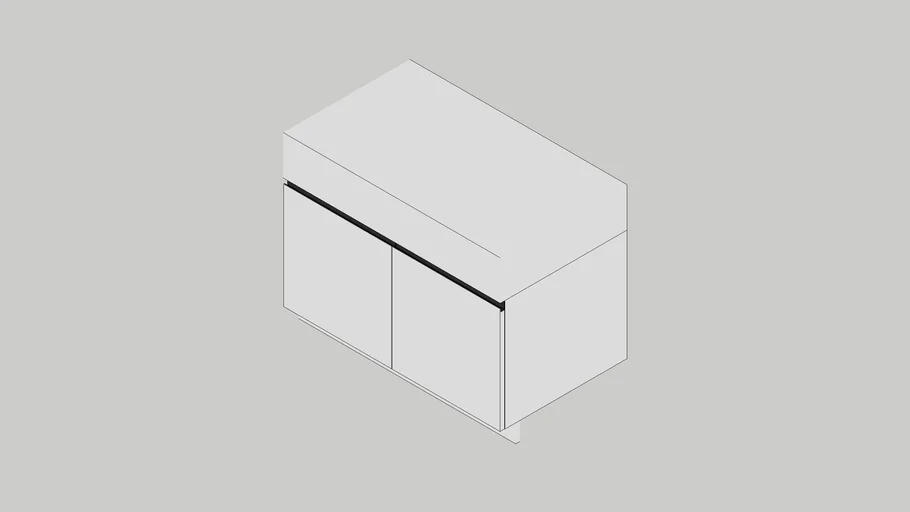 Lines Base Storage D70 H63 T2 W120 | 3D Warehouse