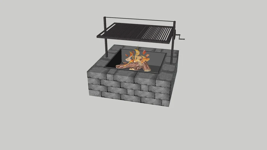 Fogonero + Parrilla Marce / Fire pit+Bbq grill | 3D Warehouse