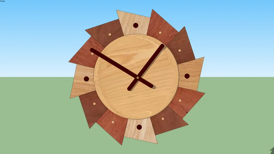 Wall wood Clock | 3D Warehouse