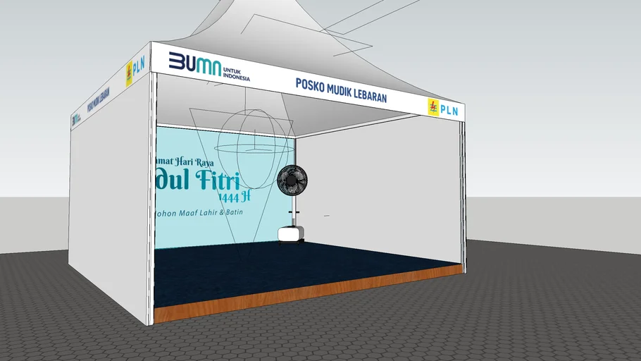 Booth Posko Ramadhan PLN Sarnafil 5x5 | 3D Warehouse
