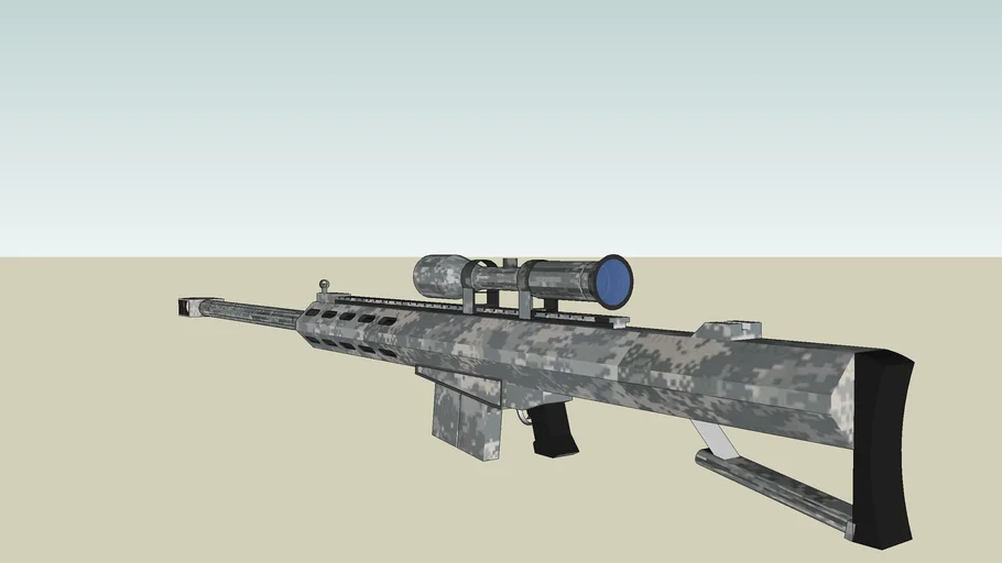 Digital camo Barret 50 cal | 3D Warehouse