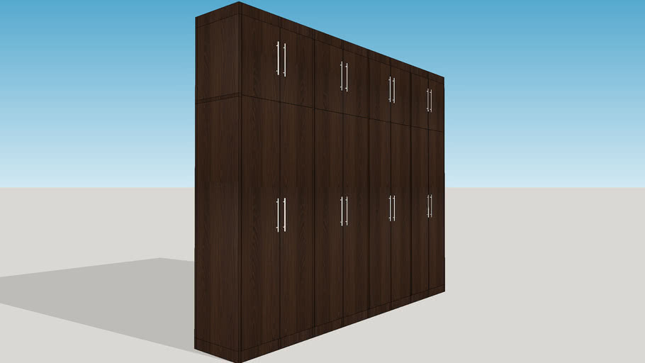Lemari 8 Daun WARDROBE WOOD | 3D Warehouse