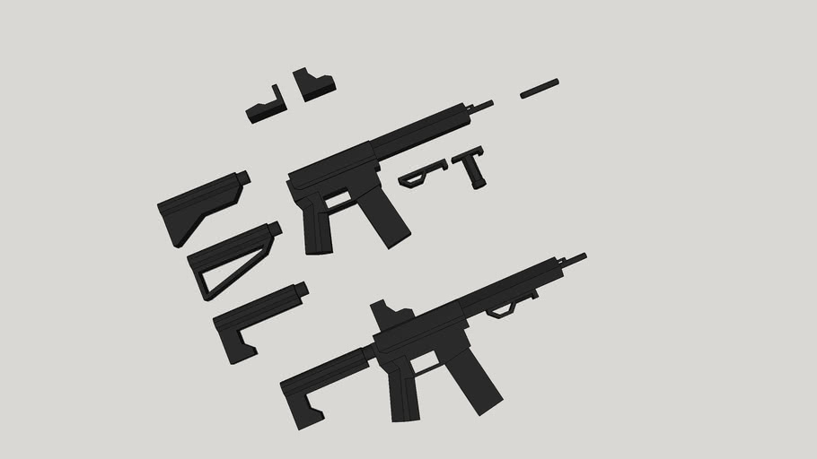 M4A1 Pixel Deformed | 3D Warehouse