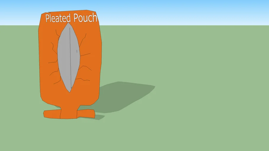 Pleated pouch..open | 3D Warehouse