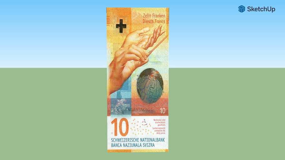 Ten Swiss Franc - 10 Chf | 3D Warehouse