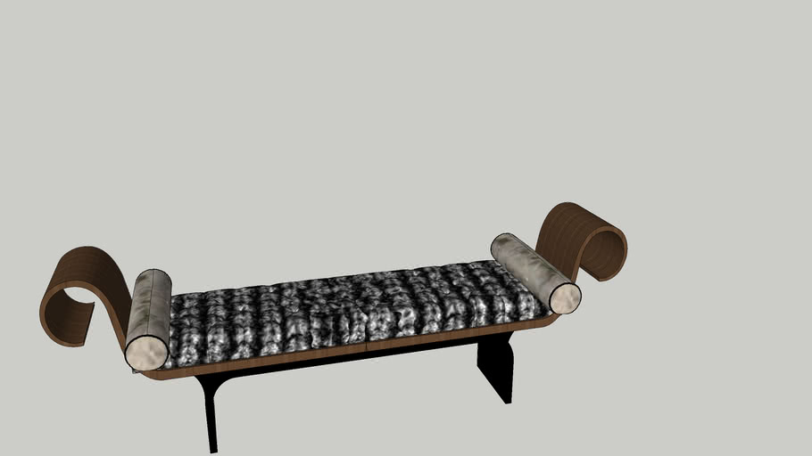 wooden low seating in traditional look | 3D Warehouse