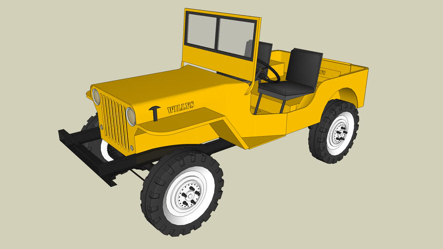 1947 cj 2a Willys JP (restored) | 3D Warehouse