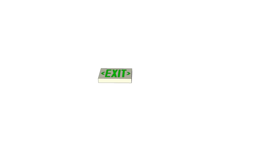 Exit sign green | 3D Warehouse