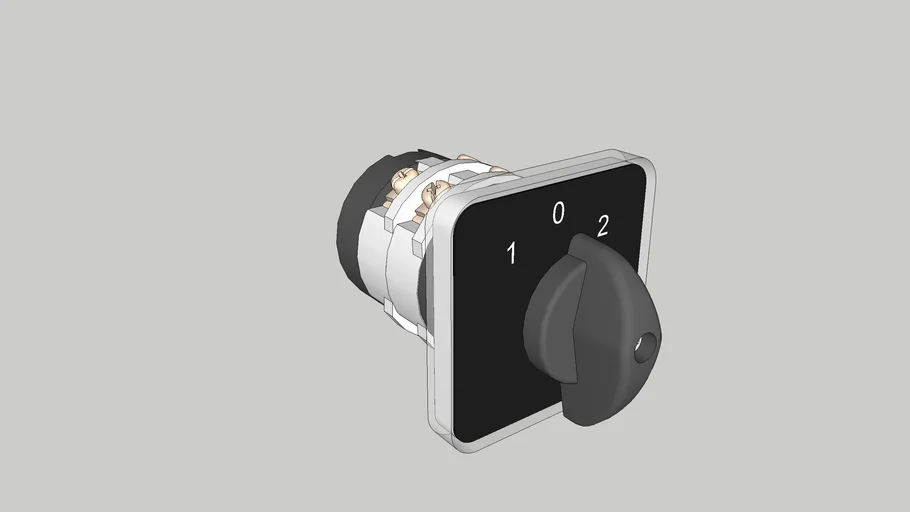 Selector electrico 3 posiciones 2 fases 20A giratorio | 3D Warehouse