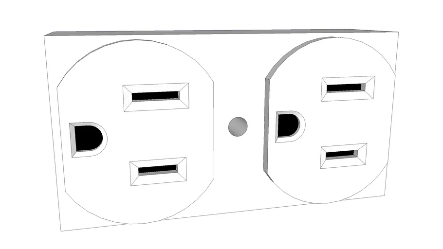 120v duplex receptacle #2 | 3D Warehouse