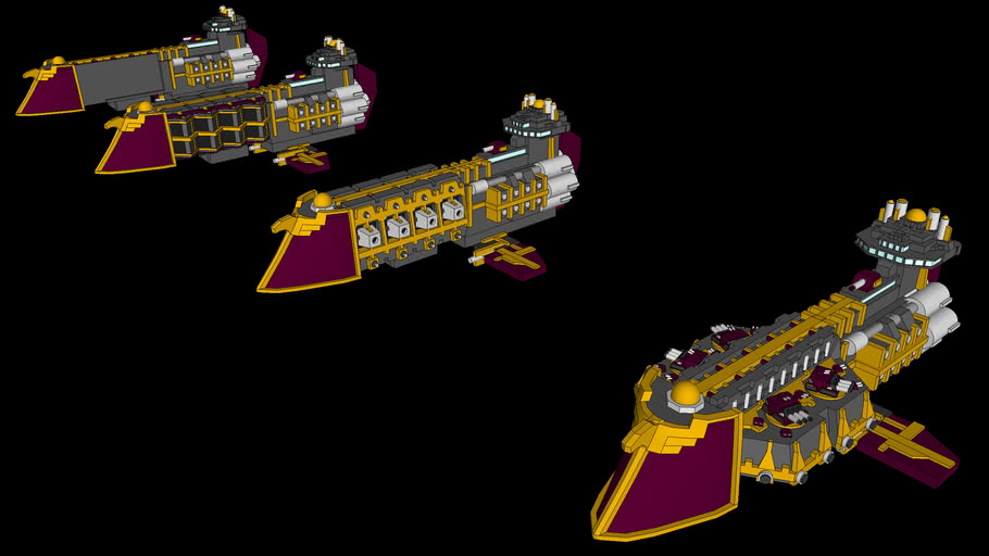 BFG Kitbash: Rogue Trader (Kar Duniash) light cruisers WIP | 3D Warehouse