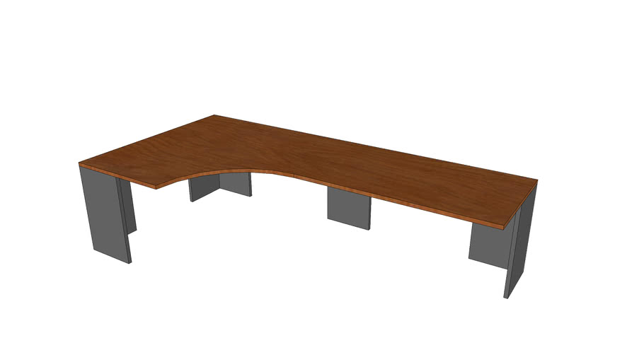 L-Shaped Office Desk | 3D Warehouse