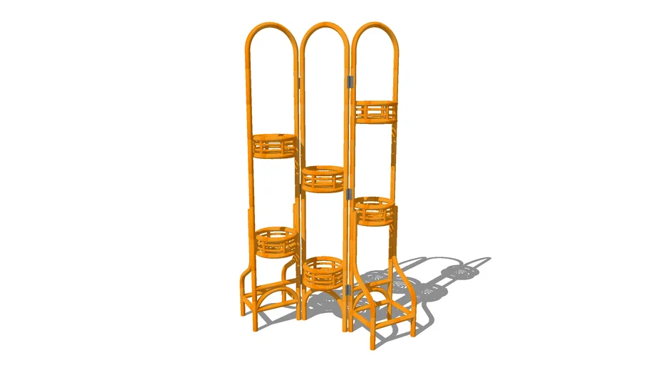 Rattan Planter Rack | 3D Warehouse