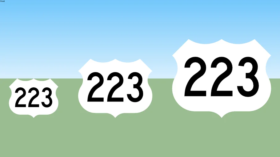 U.S. 223 Sign | 3D Warehouse