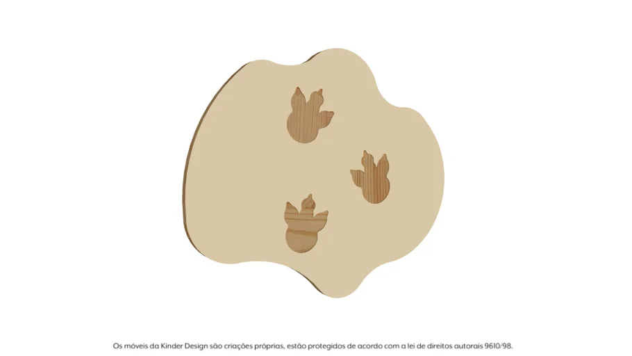 Quadro (de madeira) Pegadas Fóssil- Kinder Design | 3D Warehouse