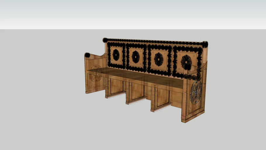 Church Bench v2.0 | 3D Warehouse