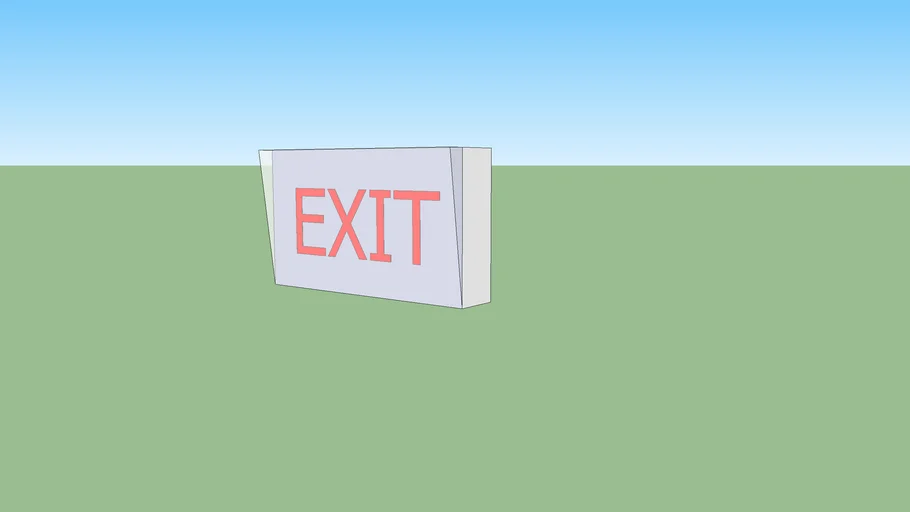 EXIT SIGN 1 | 3D Warehouse