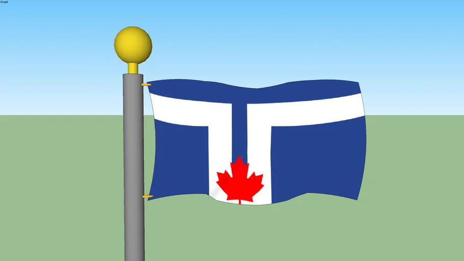 Toronto City Flag with Flagpole | 3D Warehouse