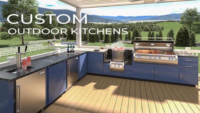 Custom Outdoor Kitchen Cabinetry | 3D Warehouse