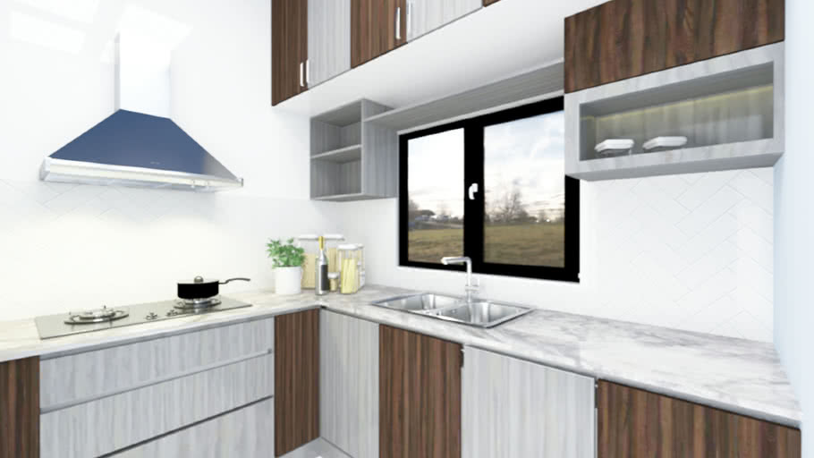 L Shaped Kitchen | 3D Warehouse