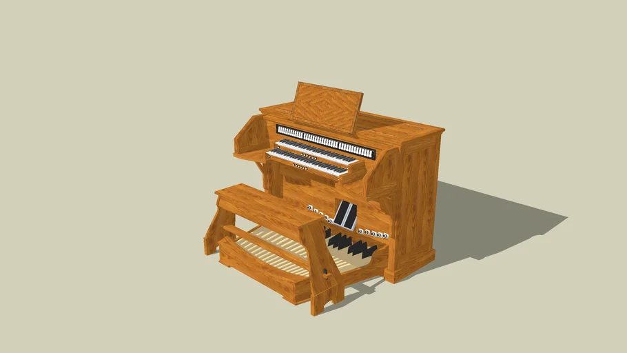 Two Manual Pipe Organ Console | 3D Warehouse
