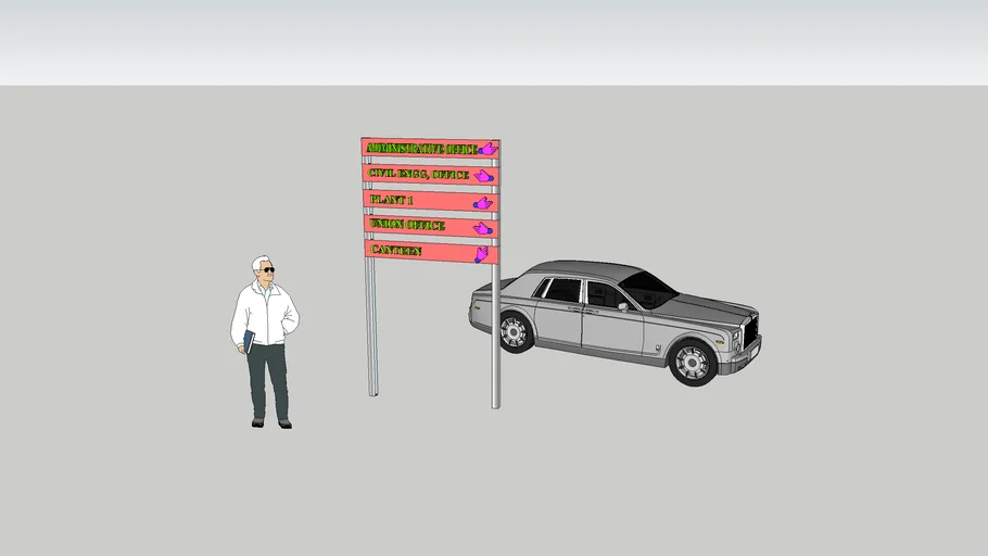 Direction board | 3D Warehouse