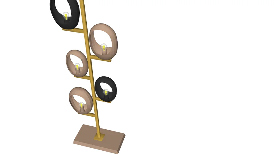 54275 Floor Lamp Five Loops 173cm | 3D Warehouse