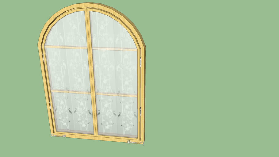 Glazed Wooden Arch Window | 3D Warehouse