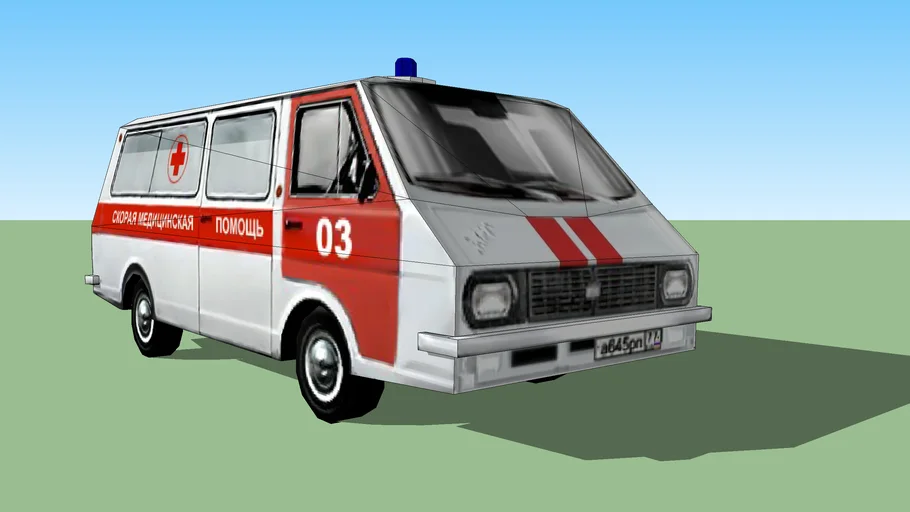 Old russian ambulance van - RAF | 3D Warehouse