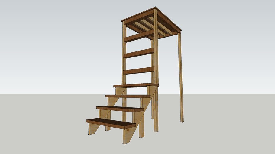 wooden platform ( with ladder ) | 3D Warehouse