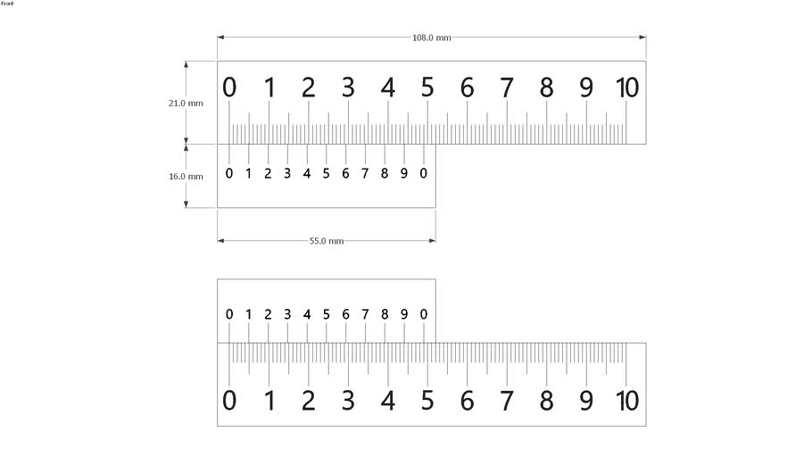 Printable vernier scales | 3D Warehouse