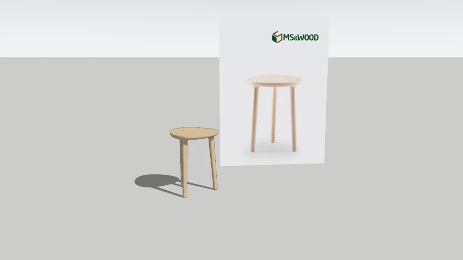 MS&WOOD Kotona Side Table | 3D Warehouse